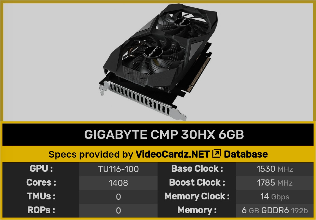 루마니아에서 판매중인 Gigabyte CMP 30HX 암호화폐 채굴 카드 > 하드웨어 뉴스 | 퀘이사존